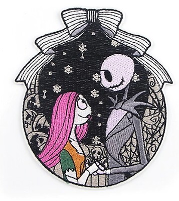 NBC Jack And Sally in Mirror Embroidered 4.25" Tall Iron on Patch | eBay