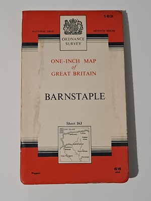 Barnstaple National Grid Ordnance Survey One Inch of Great Britain Map ...
