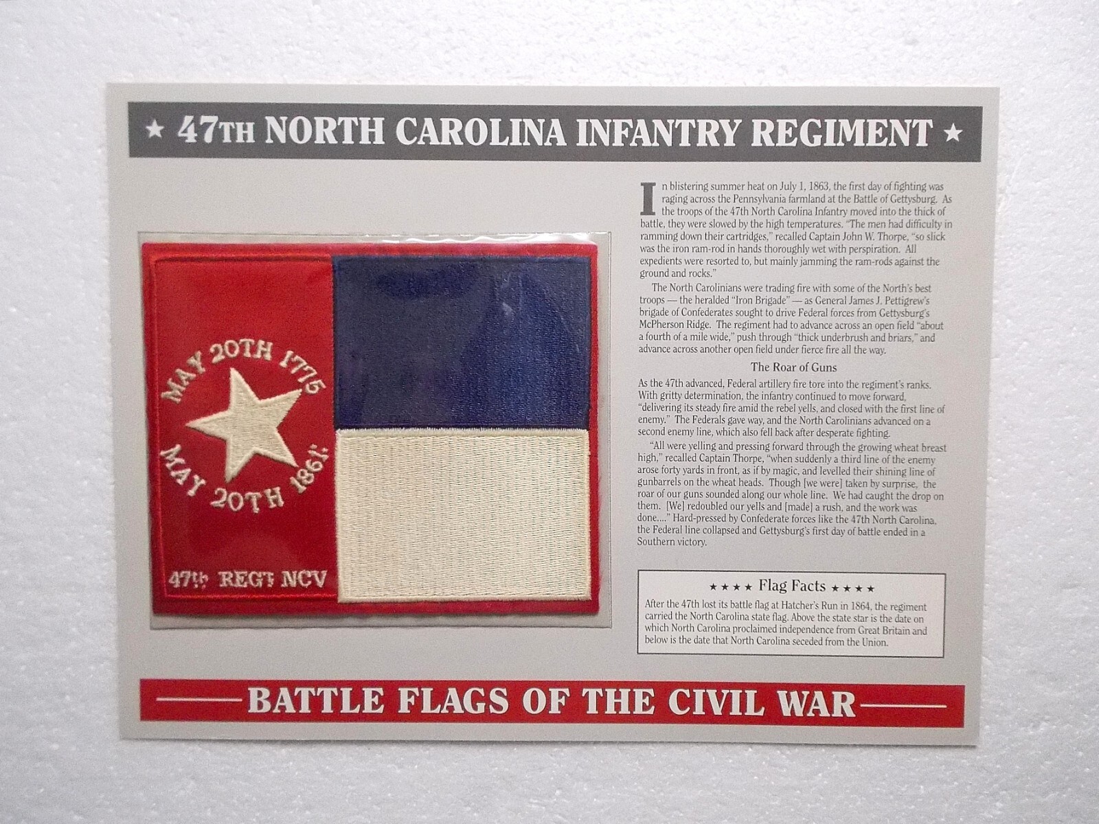 Willabee & Ward Battle Flags of the Civil War 47th North Carolina ...