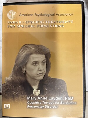 Cognitive Therapy for Borderline Personality Disorder, Mary Layden, DVD ...