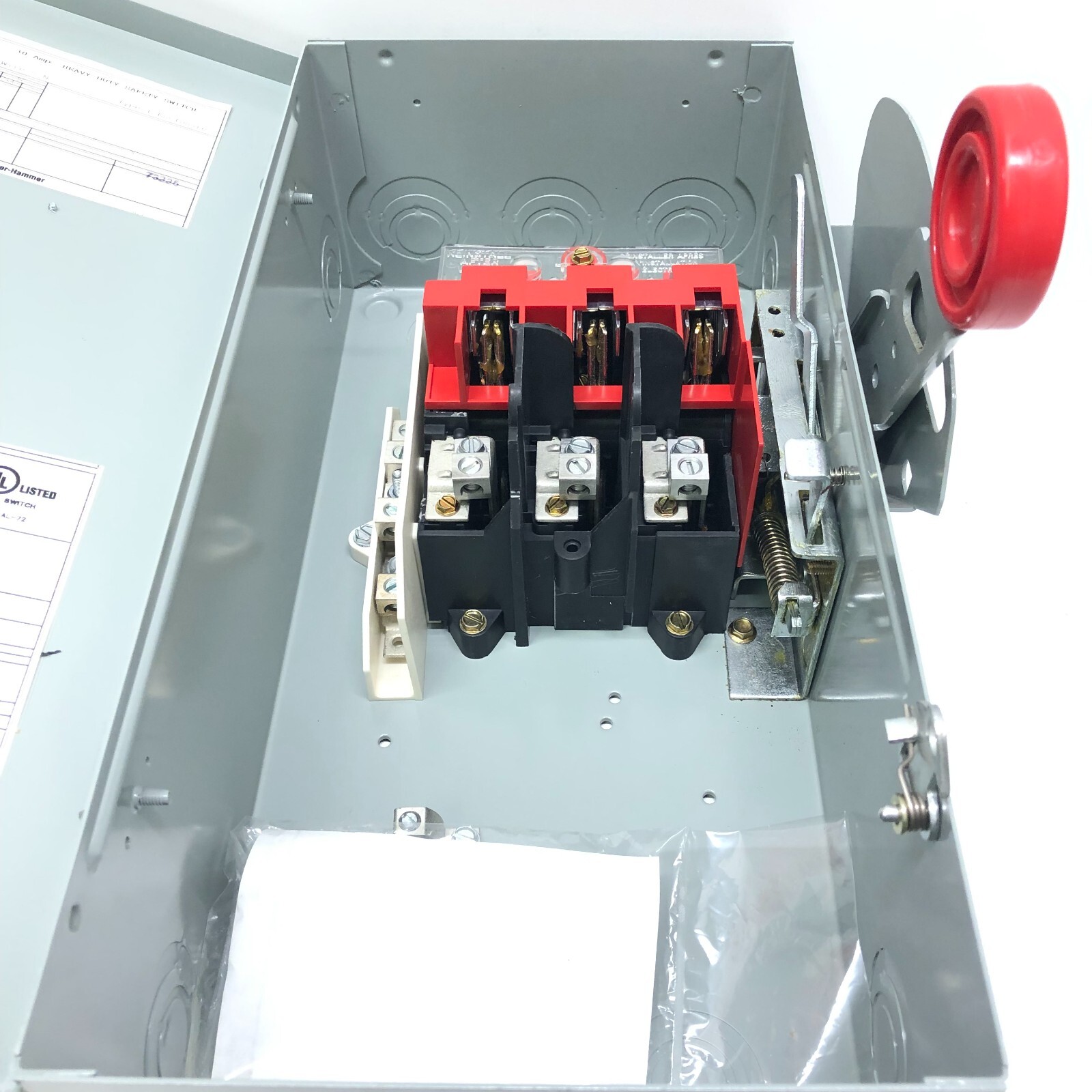 EATON DH361UGKN S/N NEUTRAL HEAVY DUTY SAFETY SWITCH 3 POLE 4W 30 AMP ...