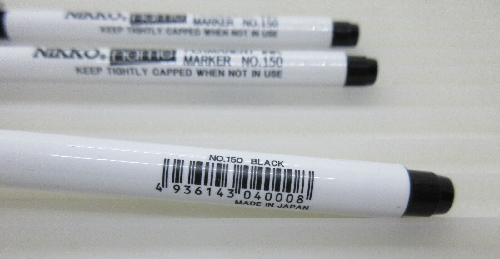 6 x BLACK Nikko Name Laundry / Freezer Bag Marker Pen 1.0mm 1501 In ...