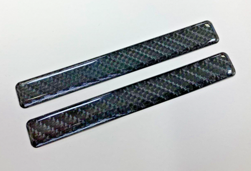 2 x CARBON FIBRE EFFECT Stickers/Decals - HIGH GLOSS DOMED GEL FINISH ...