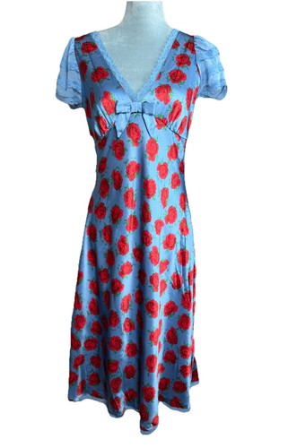Vintage Betsey Johnson Silk Rose Dress Size 8 | eBay
