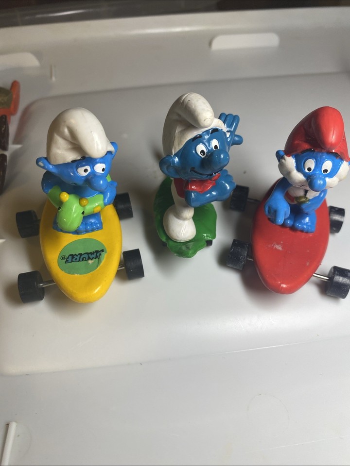 Vintage Smurfs 8 Figures with Sir Johan and Peewit, King,Knight ...