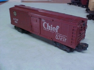AMERICAN FLYER S GAUGE - #803 A.T.S.F. BOXCAR "THE CHIEF" READY-TO-RUN ...