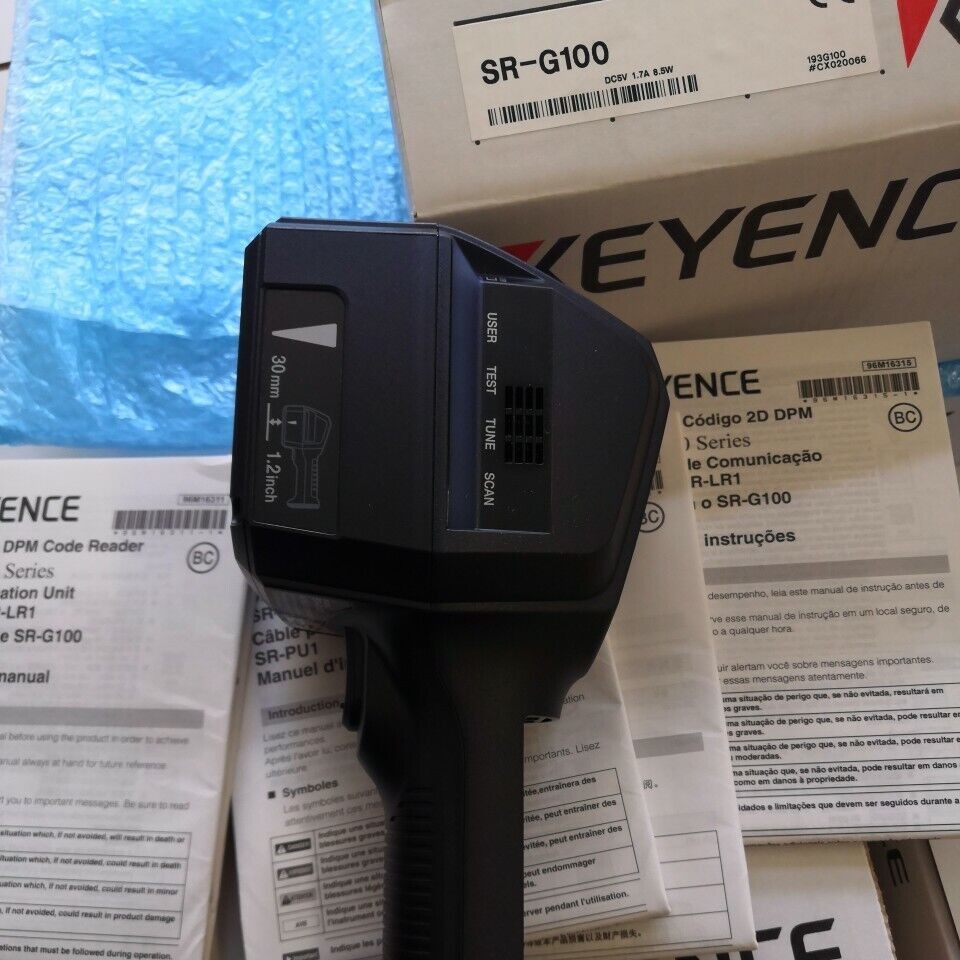 New KEYENCE SR-G100 Handheld High Speed DPM Barcode Reader Scanner US ...