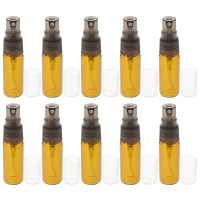 10 Pcs Brown Colored Spray Bottle Glass Small Empty Spray Bottle ...