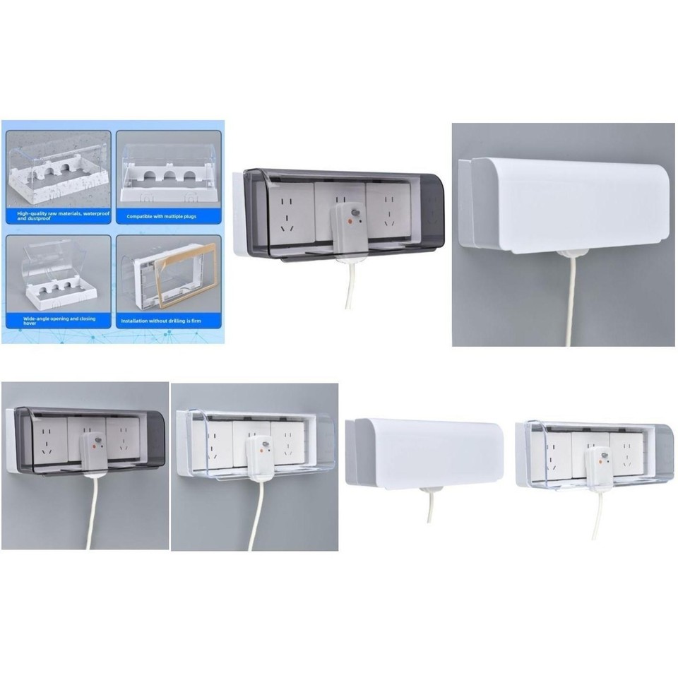 Waterproof 86 Type Outlet Cover Box for Bathroom Kitchen Thick ABS ...
