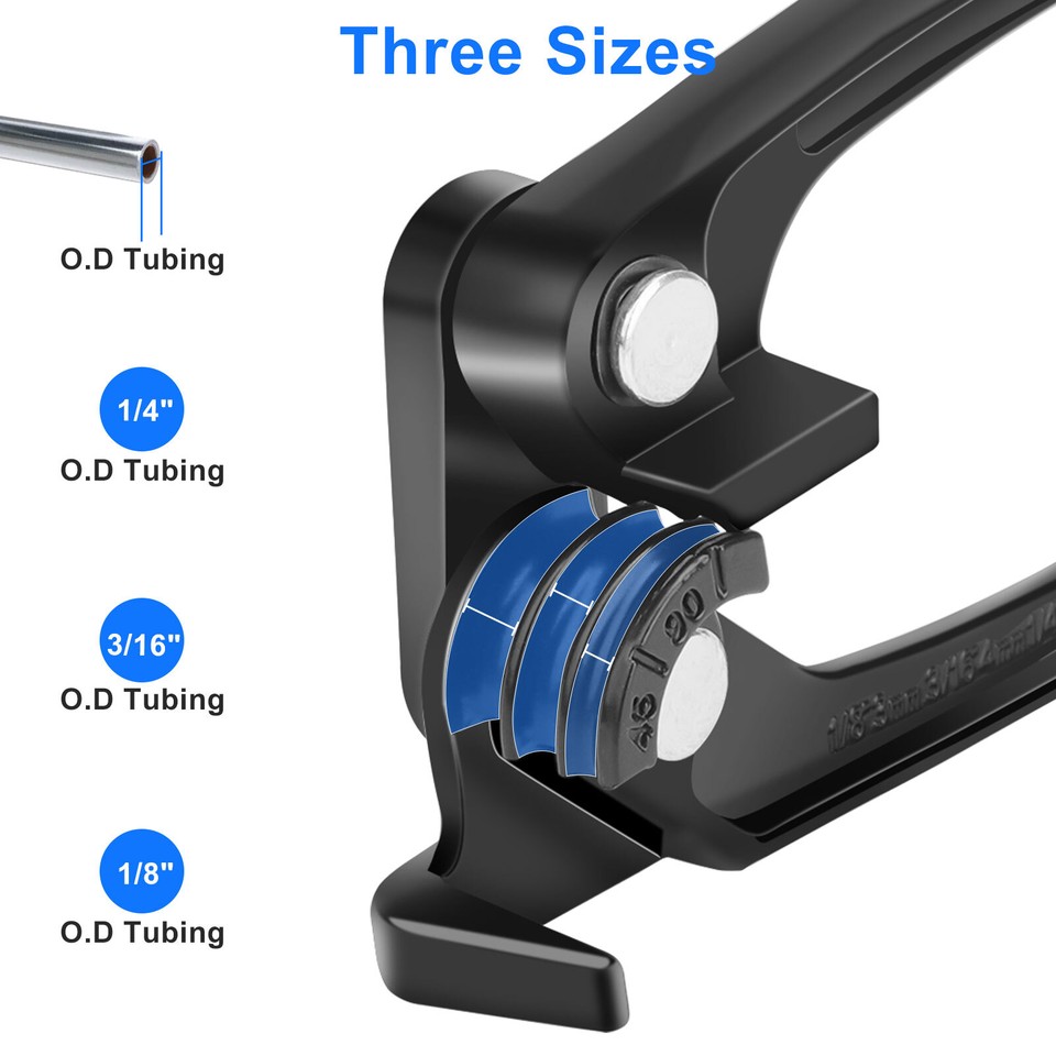1/8 3/16 1/4" Tube Bender Tubing Fuel Brake AC Refrigerant Line Bending ...