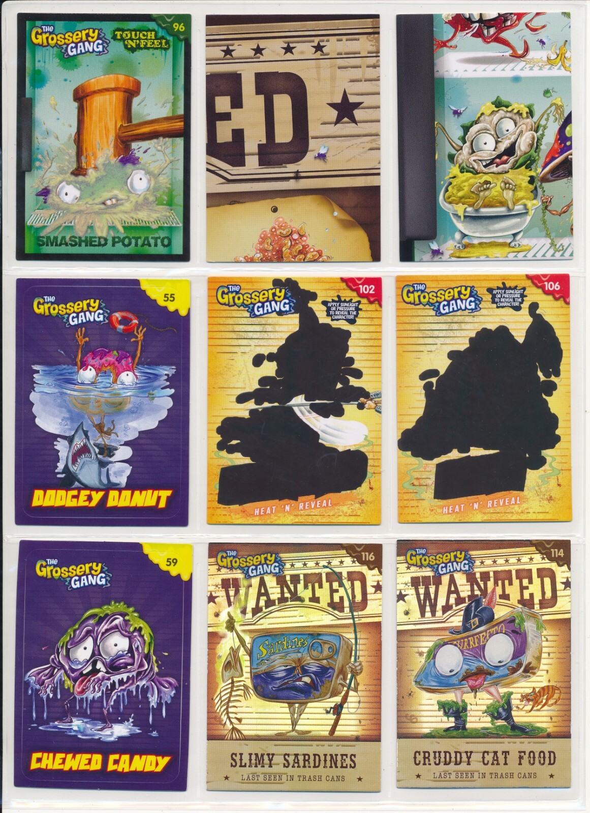 Grossery Gang Collectors Card Mixed Insert Sticker Chase Lot of (9 ...