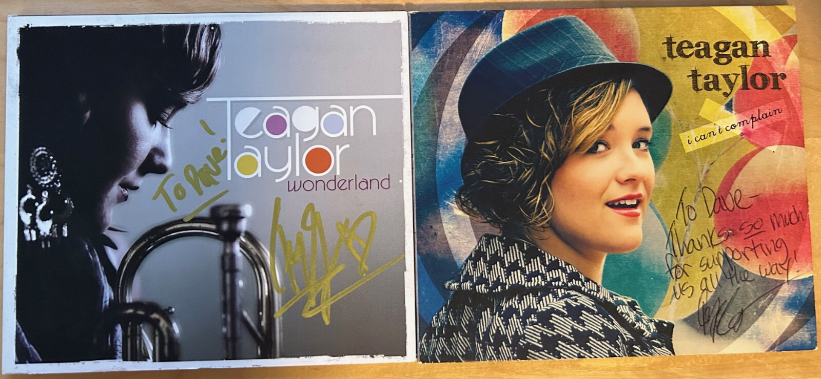TEAGAN TAYLOR - LOT of 2 SIGNED CDs - Wonderland / I Can't Complain | eBay