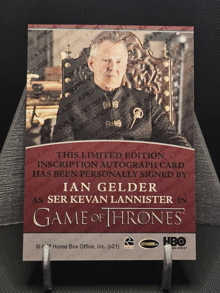 Game of Thrones Inscription Autograph - Ian Gelder - "Tyrion's Uncle ...