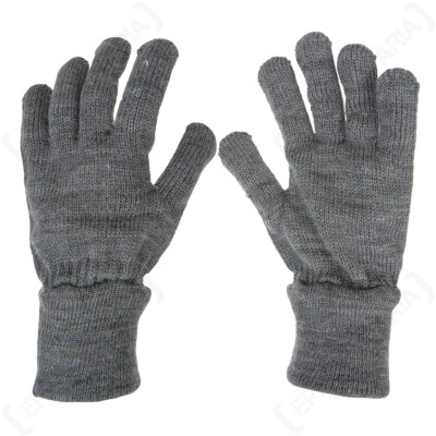 WW2 German Reproduction Grey Wool Gloves | eBay