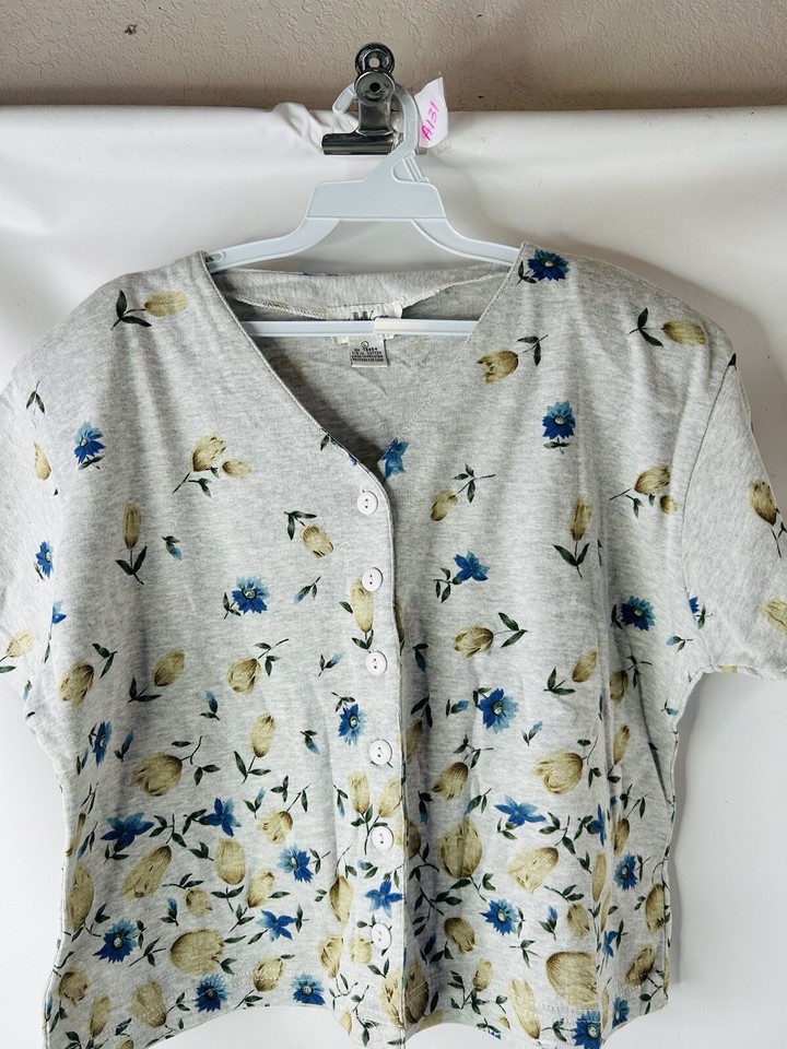 Vintage Y2K Womens Large Micro Floral Skirt Cropped Shirt Set 2 PC ...