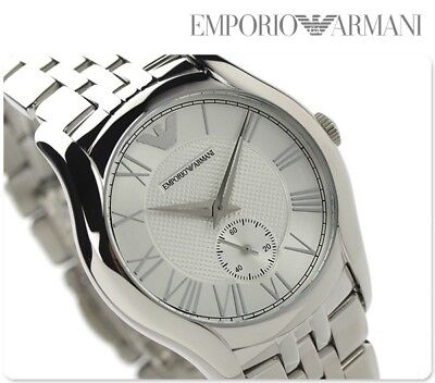 AR1711 Emporio Armani Classic Women Watch Silver Tone Steel Second Sub ...