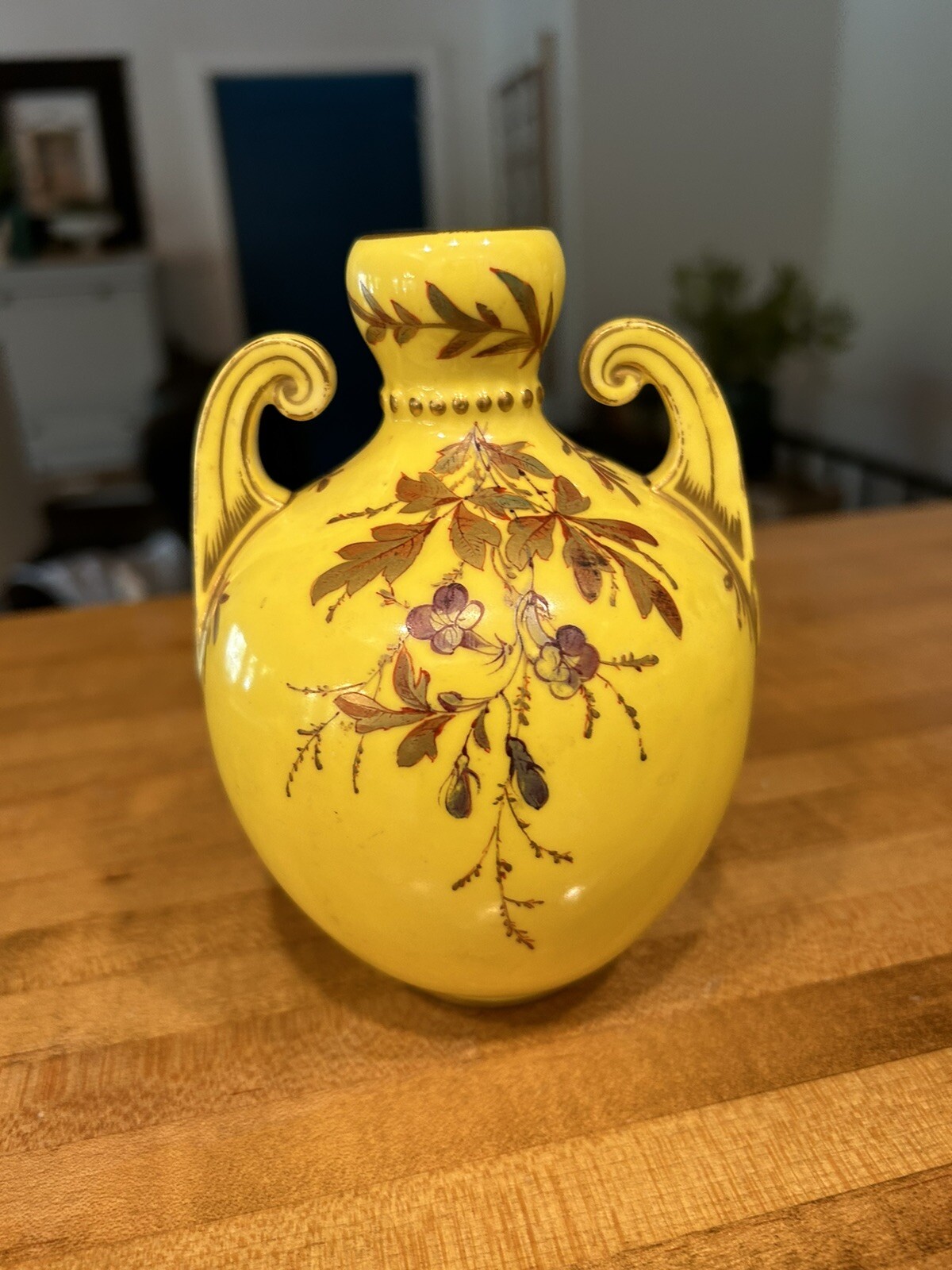 Royal Derby Porcelain Canary Yellow Vase | eBay