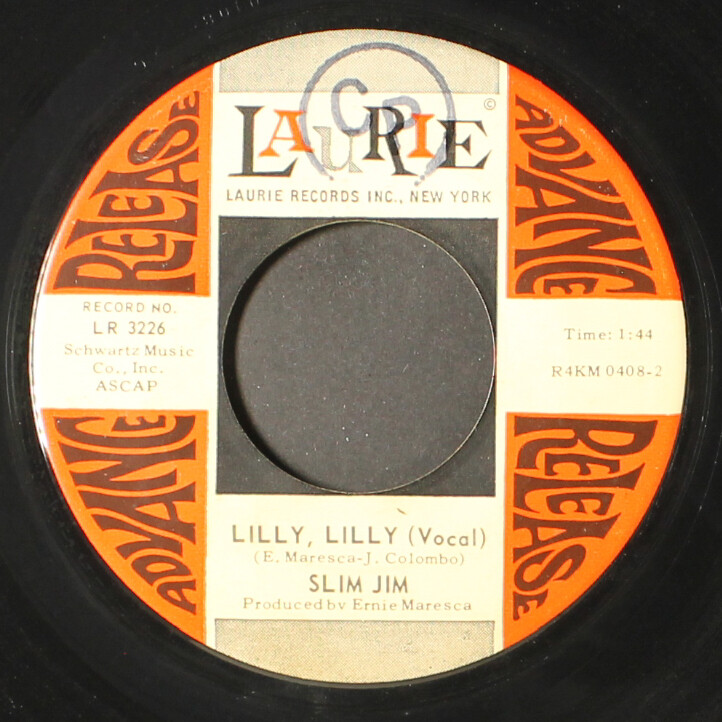 SLIM JIM: lilly lilly / theme from lilly lilly LAURIE 7" Single 45 RPM ...
