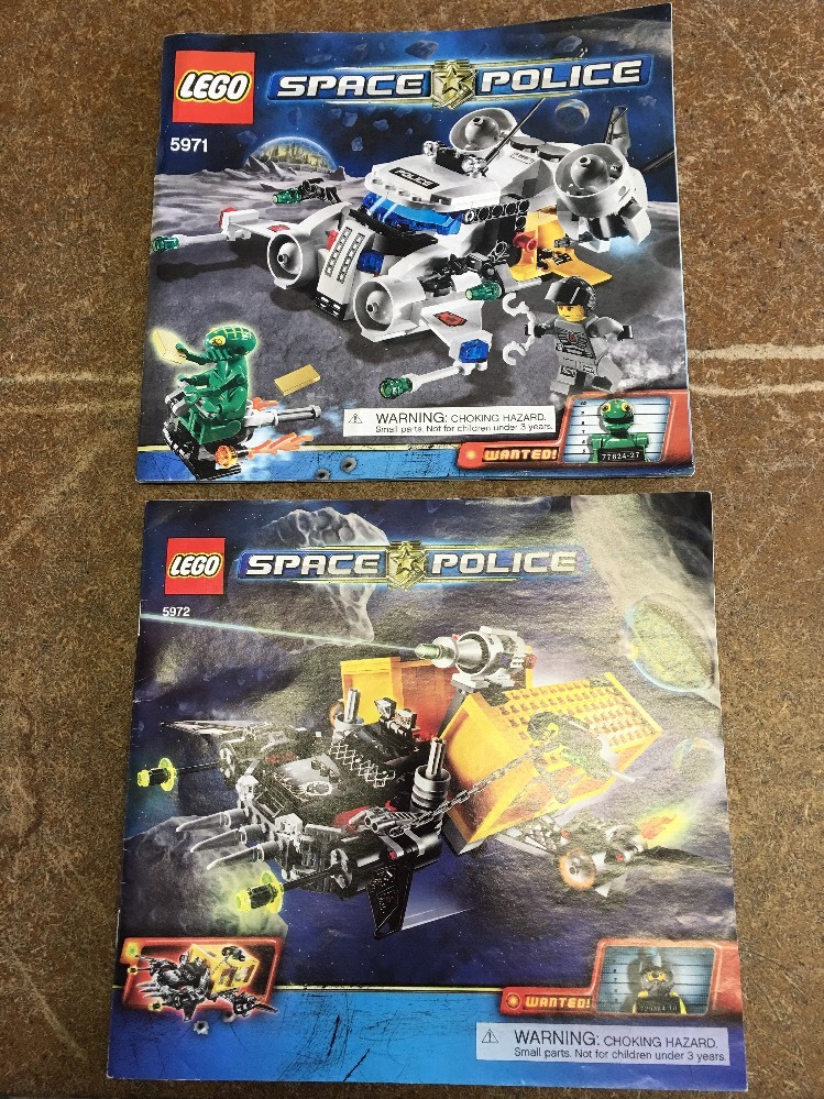LEGO Space Police Instruction Booklets - Lot Of 2 - Lego 5971 & 5972 | eBay