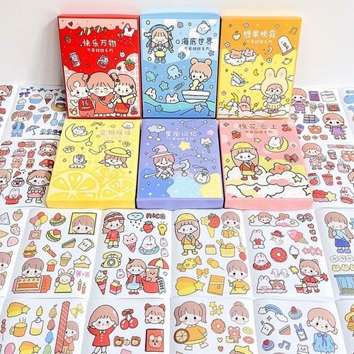 Scrapbooking Deacls Cartoon Stickers Set Girlish Stickers Stickey ...