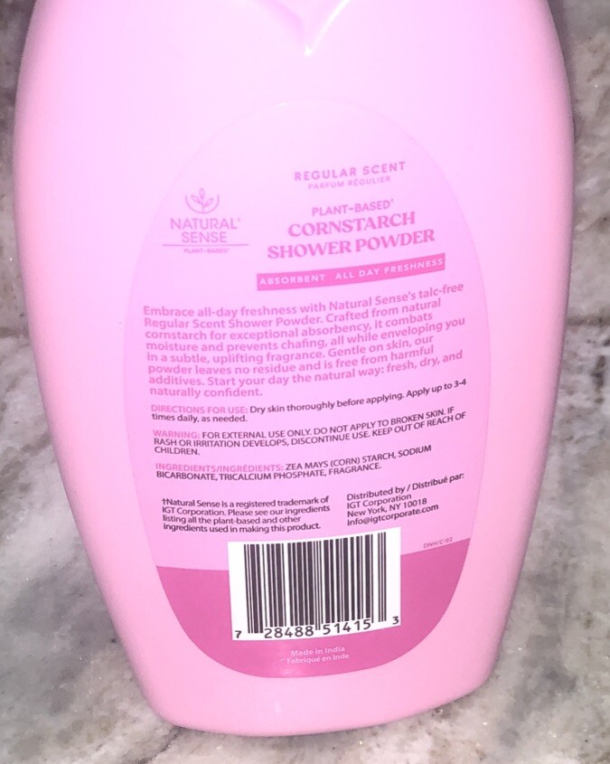 Natural Sense After Shower PlantBase Cornstarch Shower Powder 10oz ...