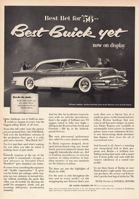1956 Buick: Best Buick Yet Vintage Print Ad | eBay