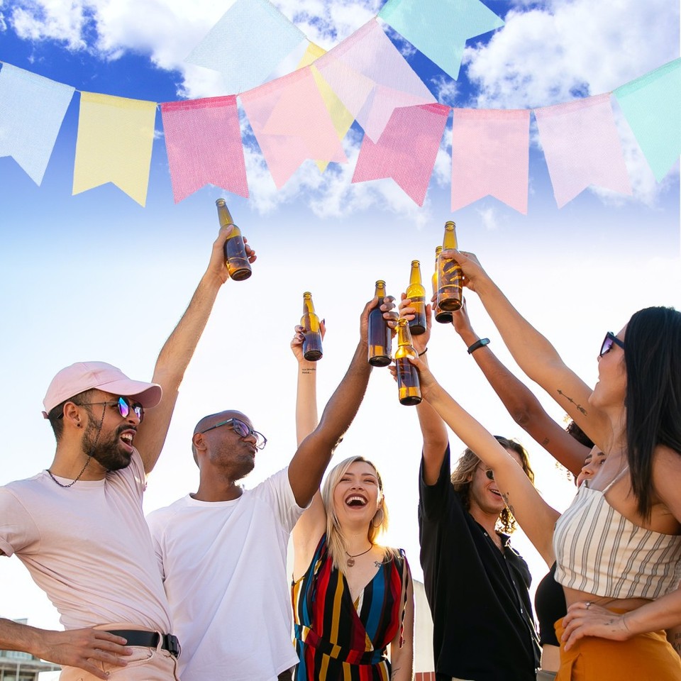 2pcs Wedding Party Banners Festival Banner Decorations Birthday Hanging ...