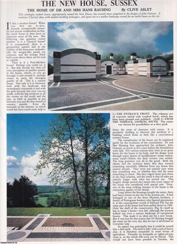 THE NEW HOUSE, SUSSEX. THE HOME OF DR AND MRS HANS RAUSING. SEVERAL ...