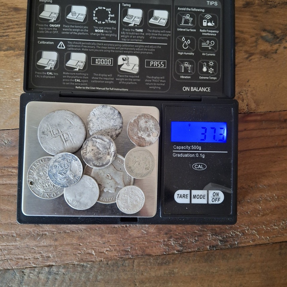 37gm 0.925 Silver Coins George III Victoria, George V. All Pre 1920 ...