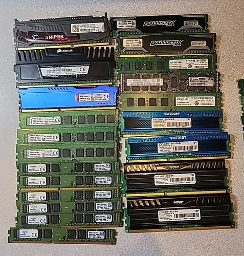 Lot of 21 sticks 8gb PC3 DDR3 Desktop/Server RAM Memory Mixed Brands ...