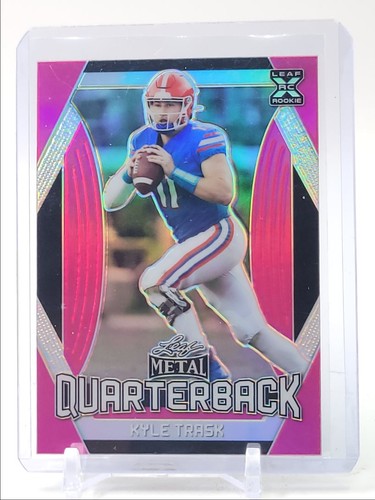 KYLE TRASK 2021 LEAF METAL QUARTERBACK XRC ROOKIE PINK B RC /20 Q5668 ...