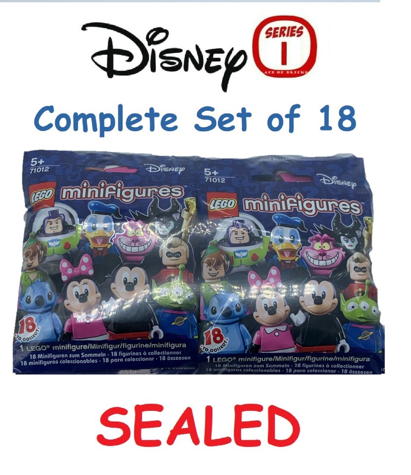 LEGO DISNEY Series 1 Collectible Minifigures 71012 - Complete Set of 18 ...