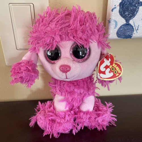 Ty Beanie Boos PATSY the Pink Poodle 6" Plush Stuffed Animal Toy W ...