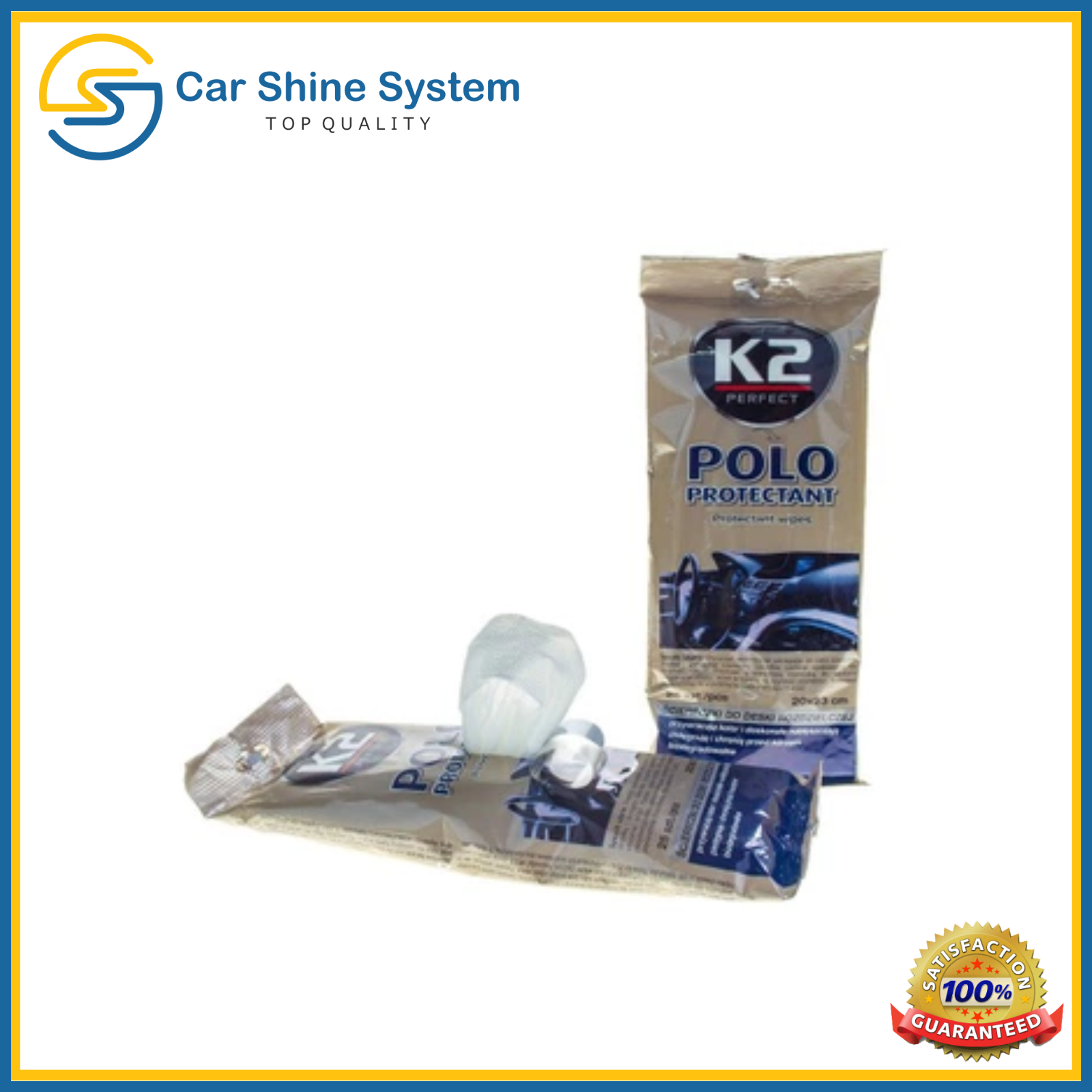 K2 Polo Protectant Dashboard Wipes Matt Pack Of 25 Wipes Interior Car ...