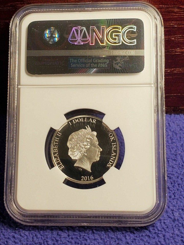 Brexit 2016 Cook Is.$1 Colorized-Early Release NGC PF 69 Ultra Cameo ...
