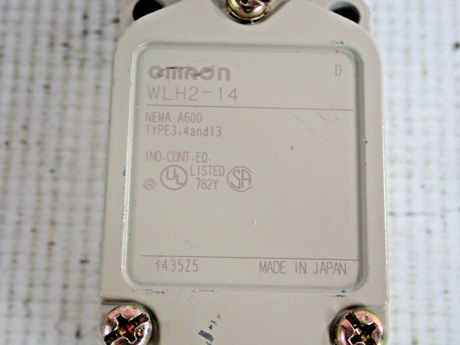 OMRON WLH2-14 LIMIT SWITCH NEMA A600 TYPE 3,4 AND 13 | eBay