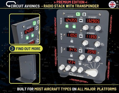 Radio Stack with Transponder for Flight Simulator (PREMIUM EDITION ...