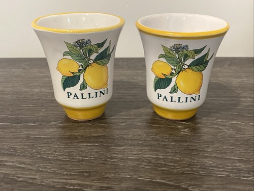 2 Pallini Deruta Italy Shot Glasses Limoncello Pottery Barware ~ EUC ...