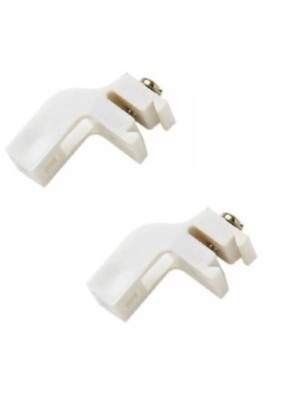 2 X SWISH SOLOGLYDE DOVE TAIL Bracket Curtain Glider Track Rail End ...