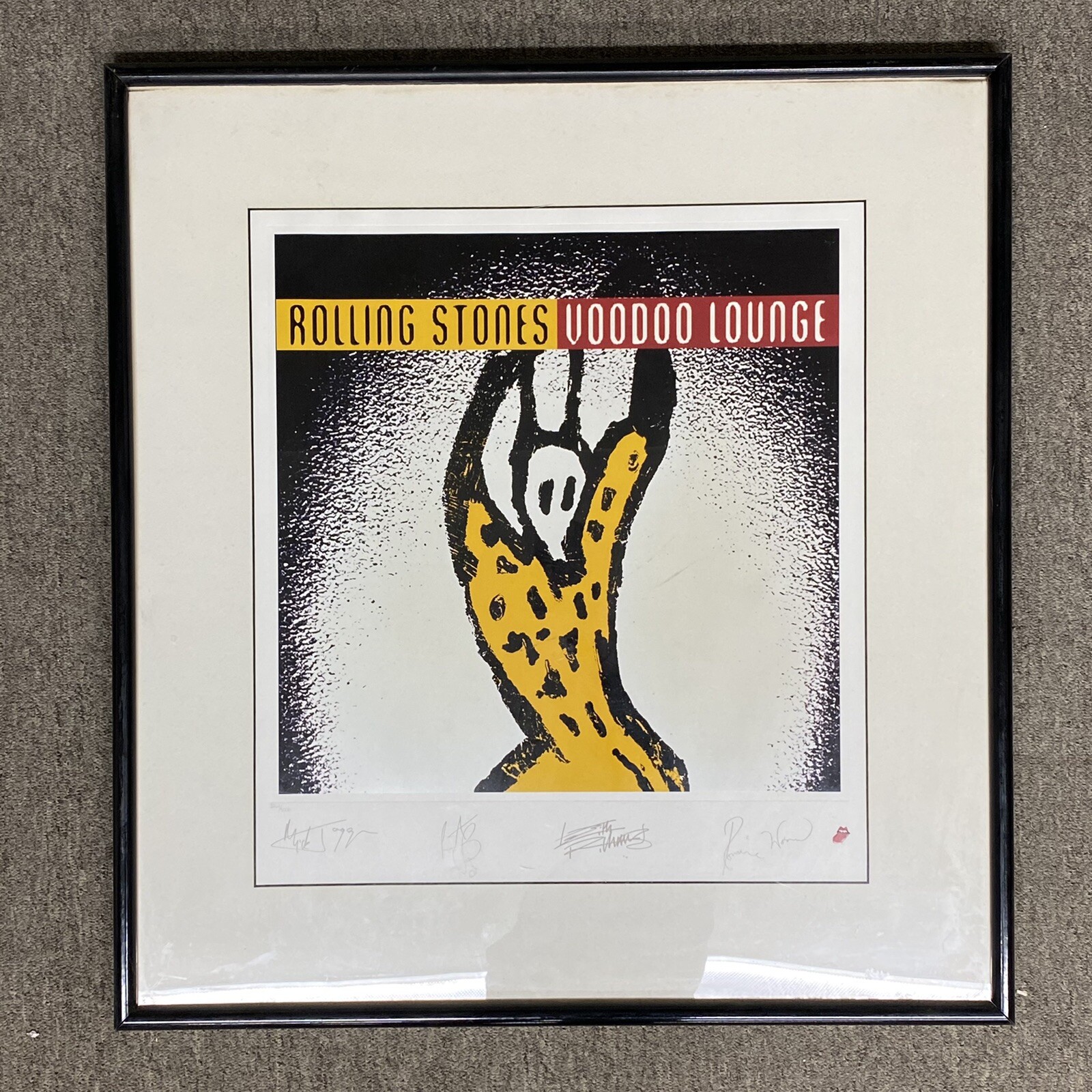 ROLLING STONES Voodoo Lounge Limited Edition Signed Lithograph Poster ...