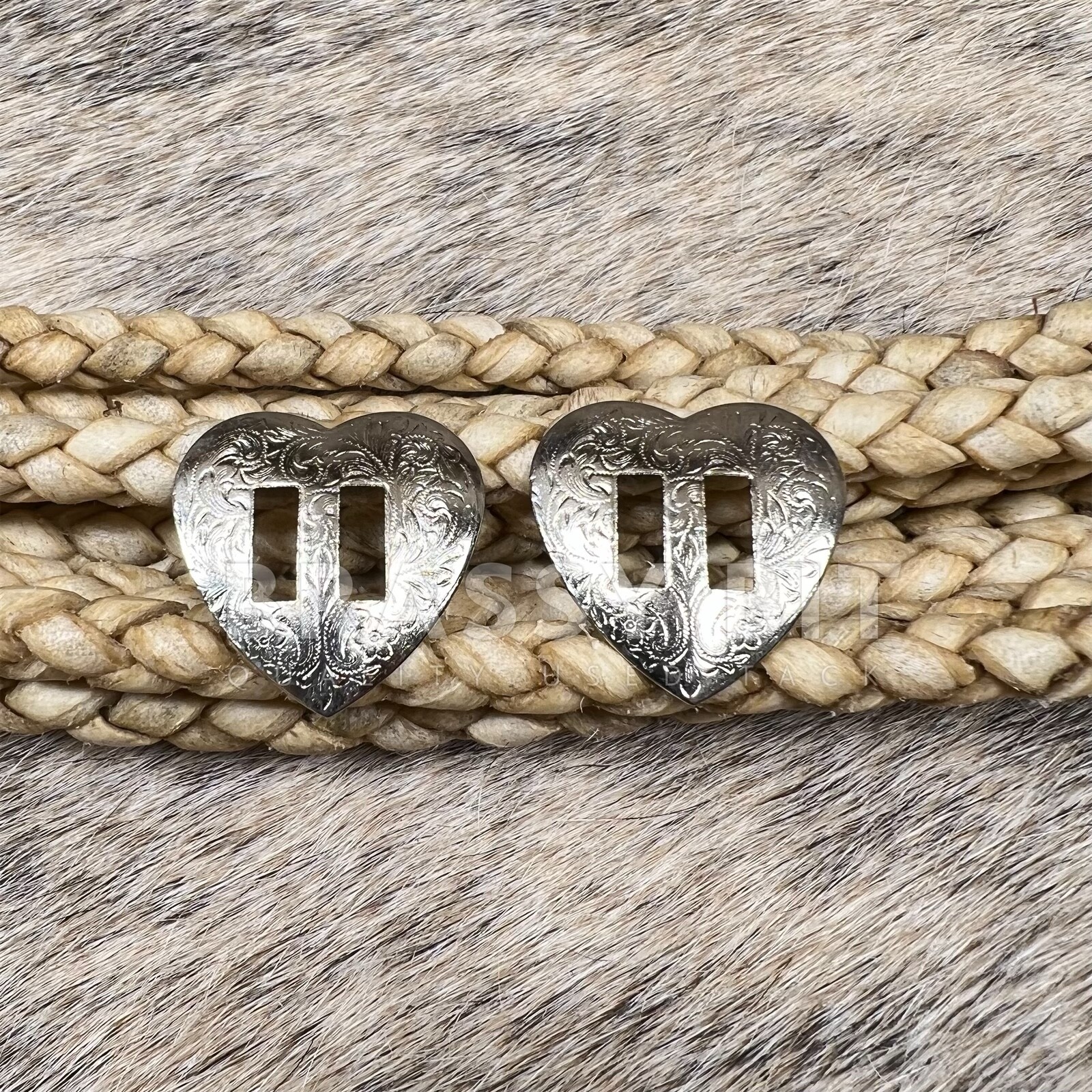 Silver Heart Slot Conchos | eBay