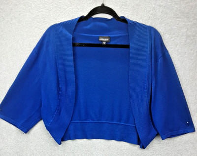 City Chic Plus Size L Cobalt Blue Three-quarter Sleeve Cropped Bolero ...