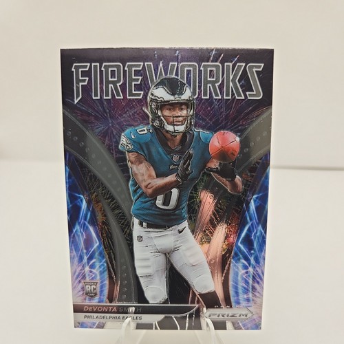 Devonta Smith 2021 Panini Prizm Fireworks #F-12 (RC) Philadelphia ...