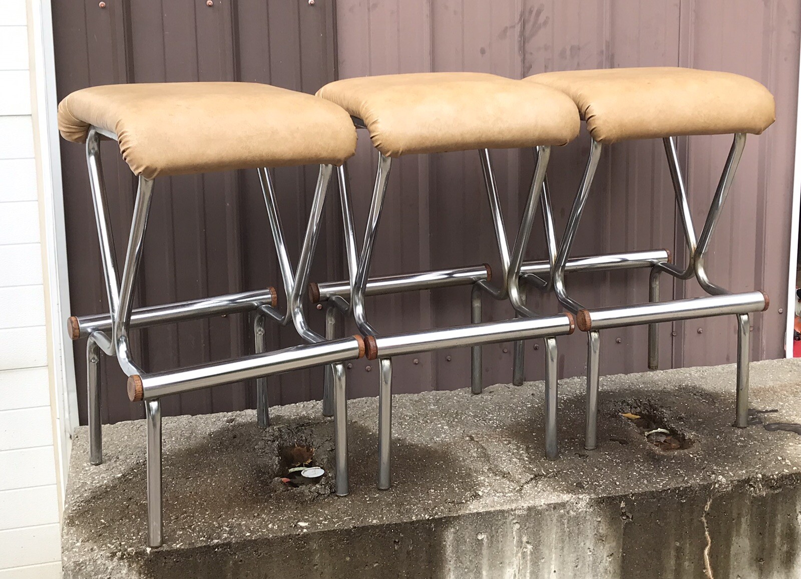 Daystrom Furniture 70’s Chrome Bar Stools 3 Milo MCM Retro Mid Century ...