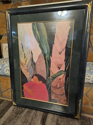 Framed Pegge Hopper SIGNED Okapaka Kauai Print Beautiful Frame 42"x31 ...