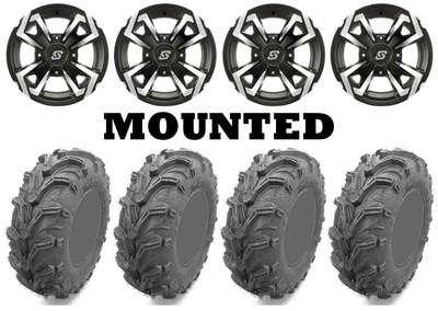 Kit 4 EFX MotoMax Tires 27x10-14 on Sedona Riot Machined Wheels POL | eBay