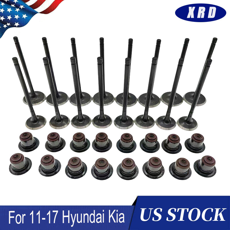 1.8L 2.0L Engine Intake & Exhaust Valve Kit For 11-17 Hyundai Kia L4 ...