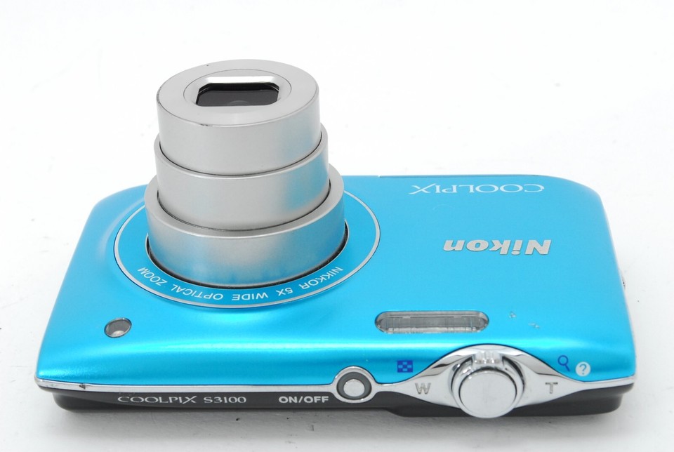 [NEAR MINT] Nikon COOLPIX S3100 14.0MP Blue Digital Camera w/charger ...