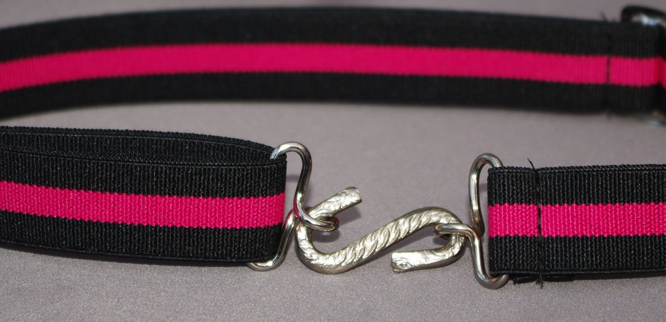 Adults Boys Mens Ladies kids Black Pink 24mm Elasticated Snake Belt l ...