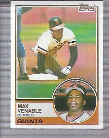 1983 Topps #634 Max Venable | eBay